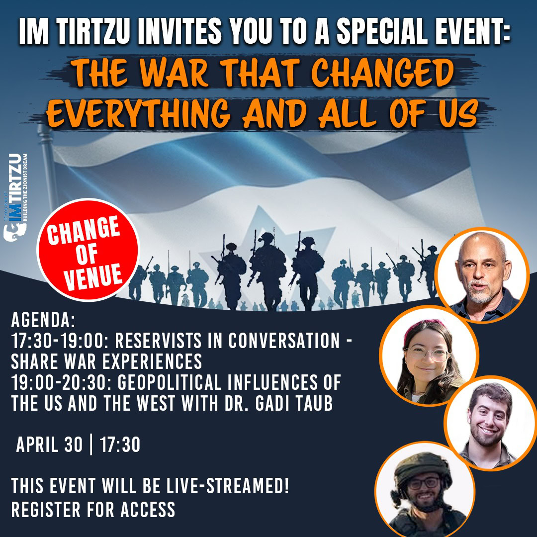 The war that changed everything and all of us - events - Im Tirtzu ...